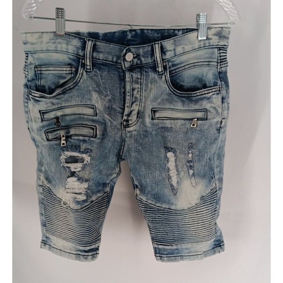 DOPE | Jeans | Dope Jean Shorts Mens Size 3x2 Blue Distressed Button ...